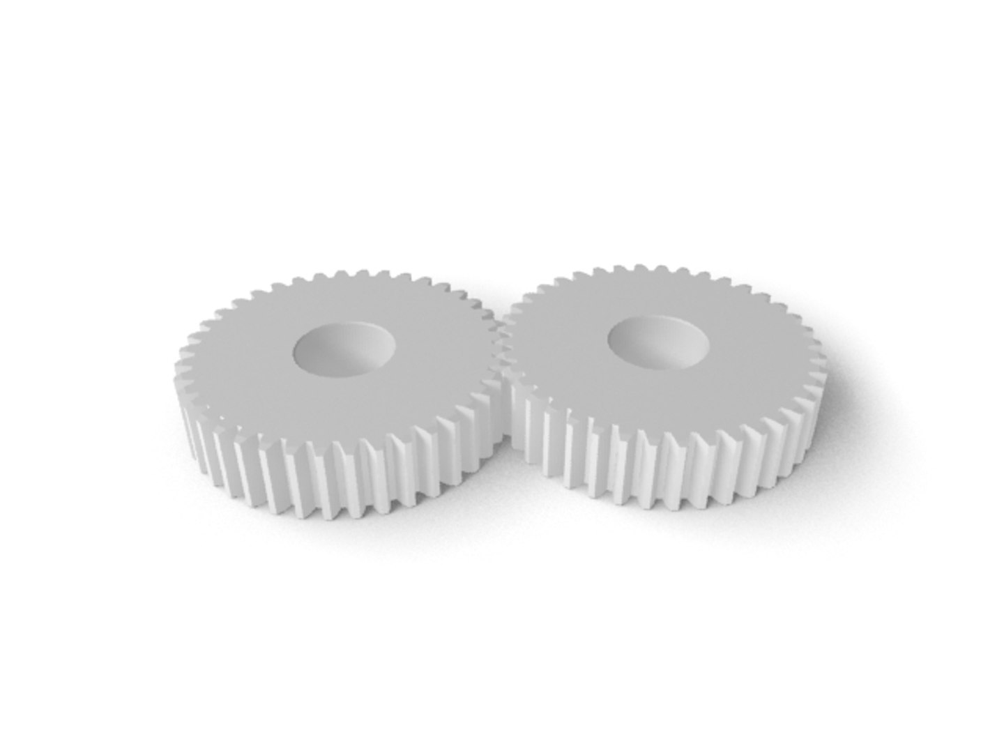 3d Model Real Spur Gear 2mm