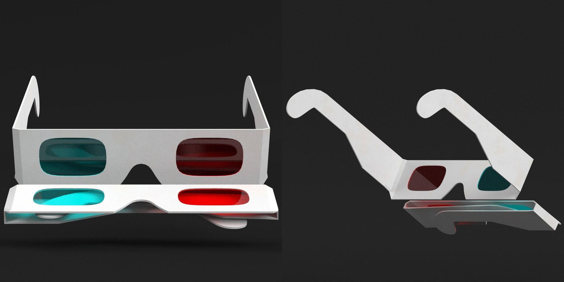 Anaglyph Paper Glasses 3D Model - TurboSquid 1879228