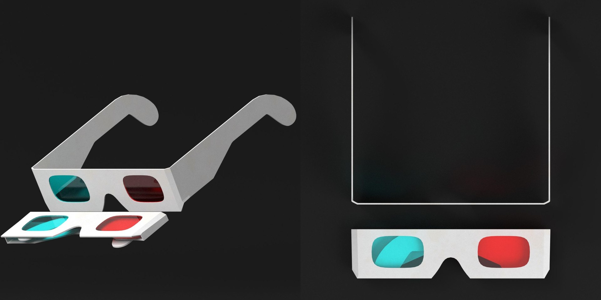 Anaglyph Paper Glasses 3D Model - TurboSquid 1879228