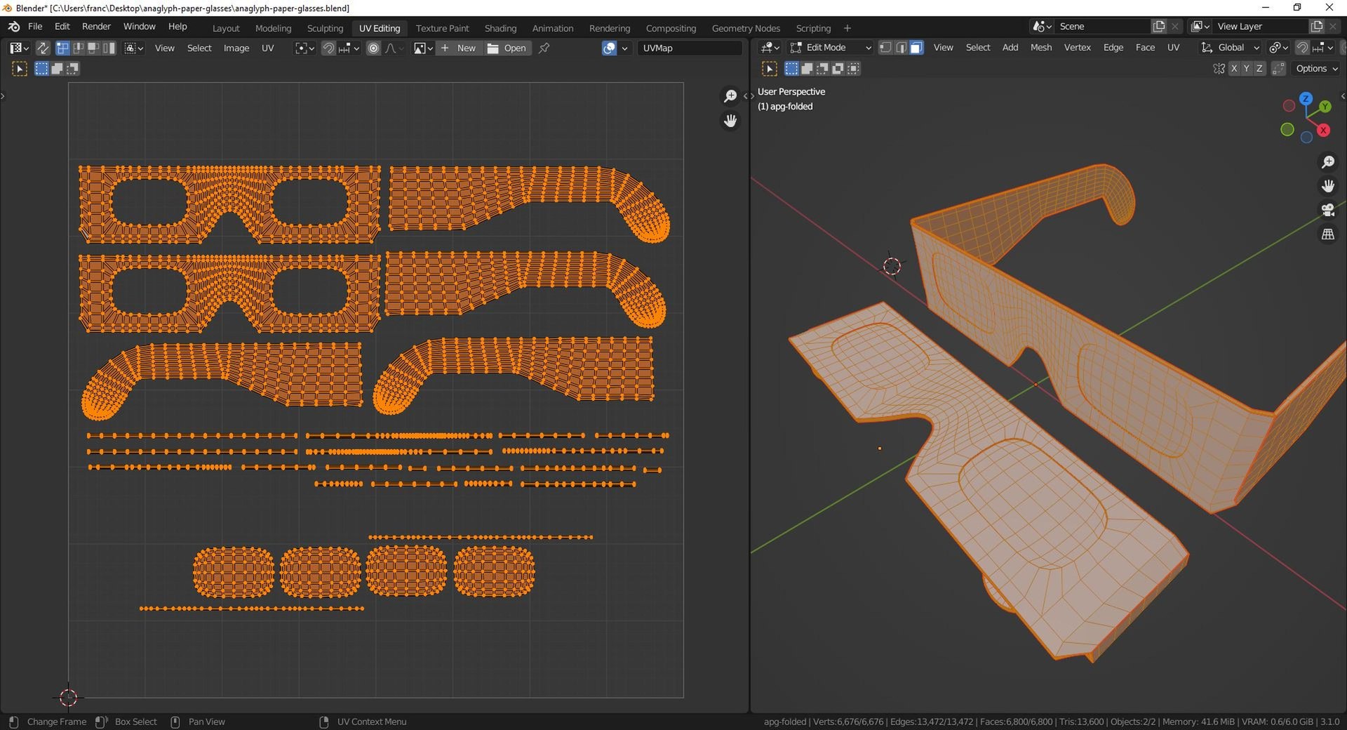 Anaglyph Paper Glasses 3D Model - TurboSquid 1879228