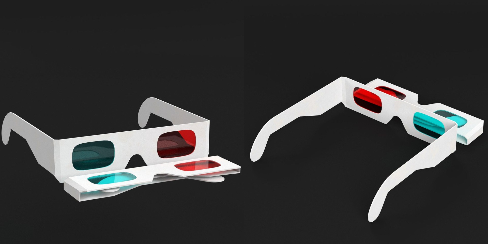 Anaglyph Paper Glasses 3D Model - TurboSquid 1879228