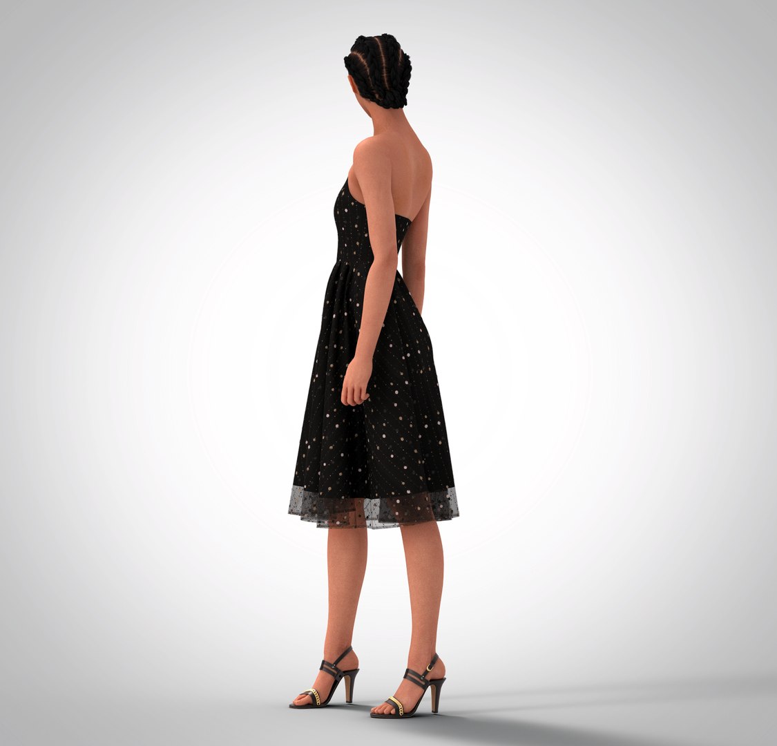 Women Dress Clo3d Model - TurboSquid 2008978