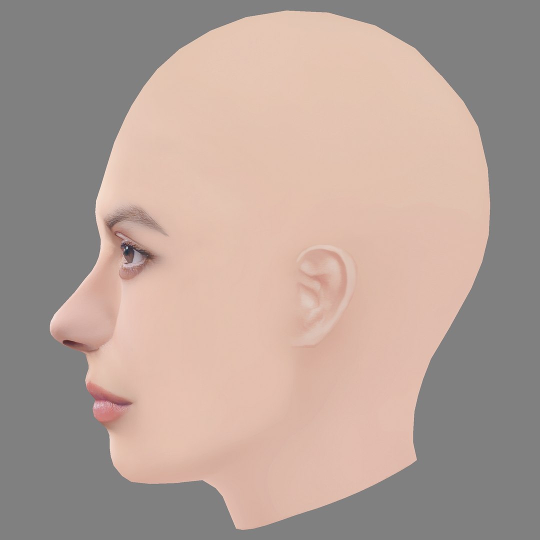 3D Dafne Keen Head - No Hair - Low Poly Head For Game Model ...