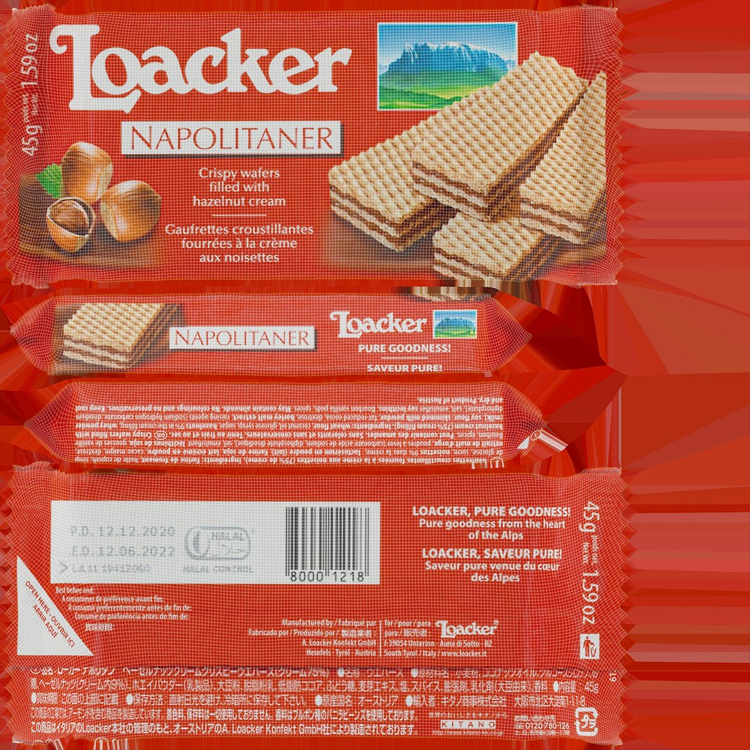 3D Loacker Napolitaner 45g Set - TurboSquid 1763874