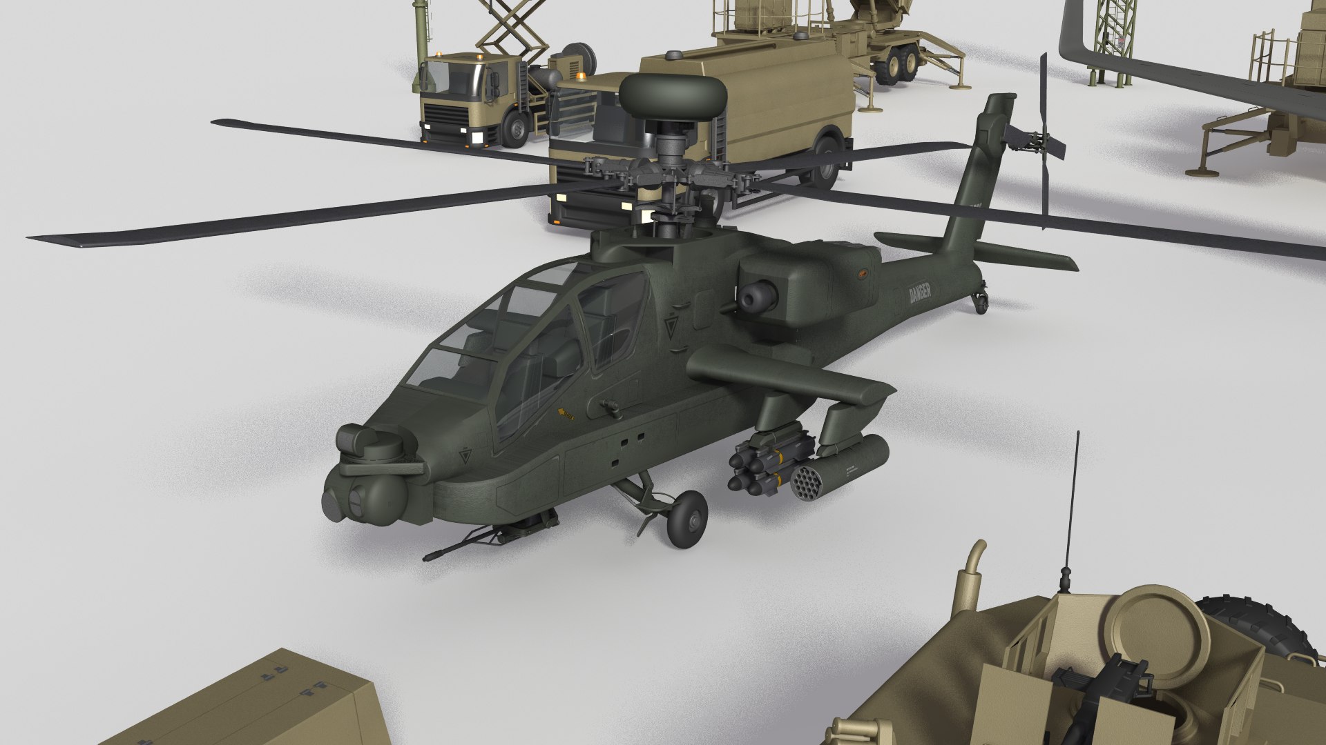 Airfield Army Vehicle Collection 3D Model - TurboSquid 2191414
