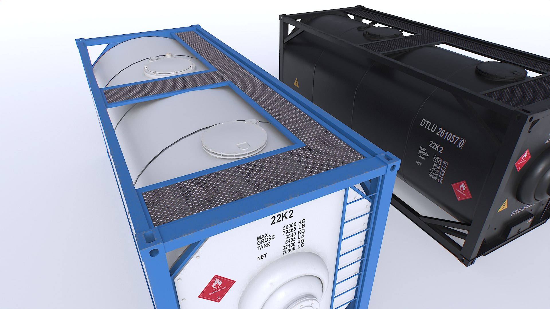 3D Tank Container Pack Model - TurboSquid 2270013