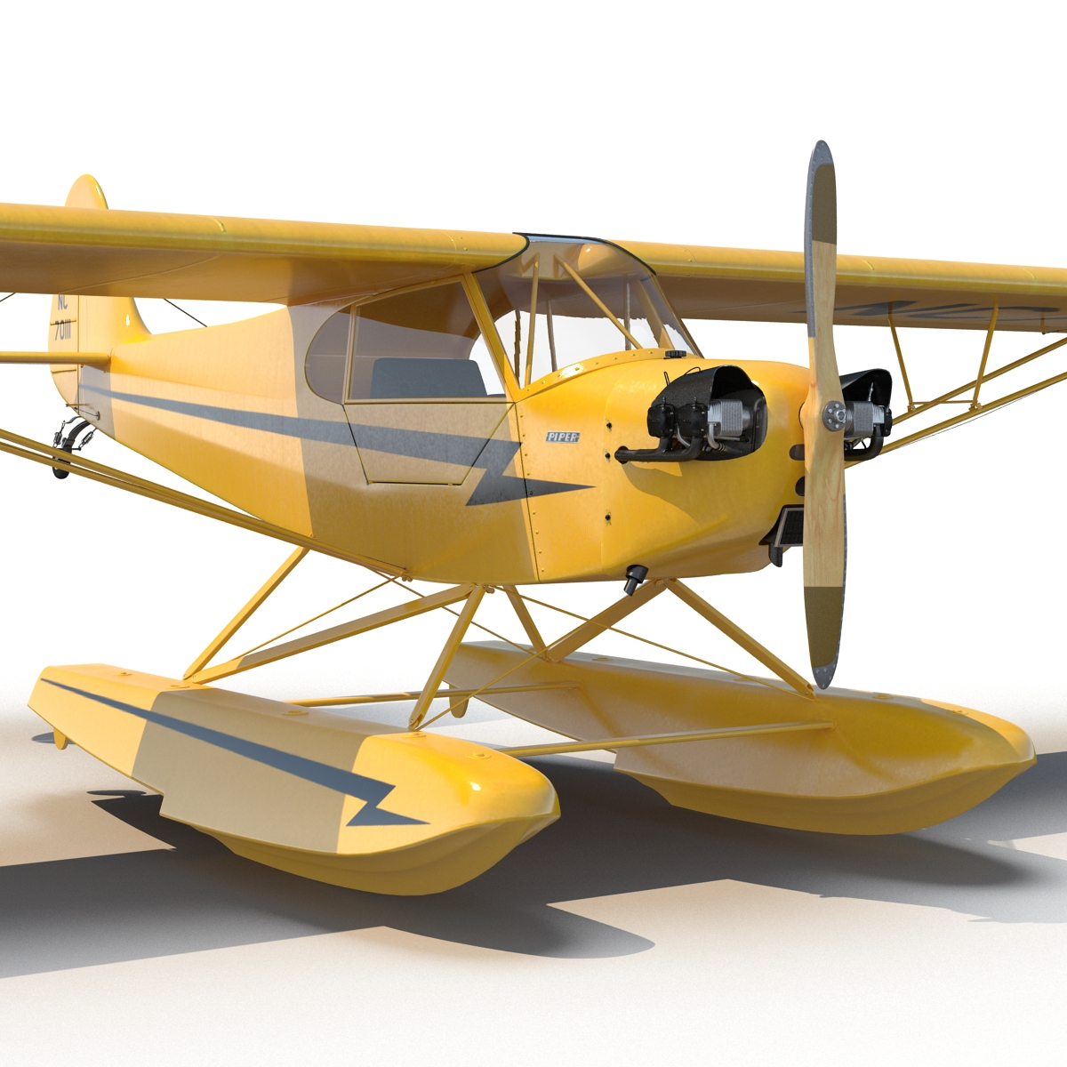 3d light aircraft piper j model
