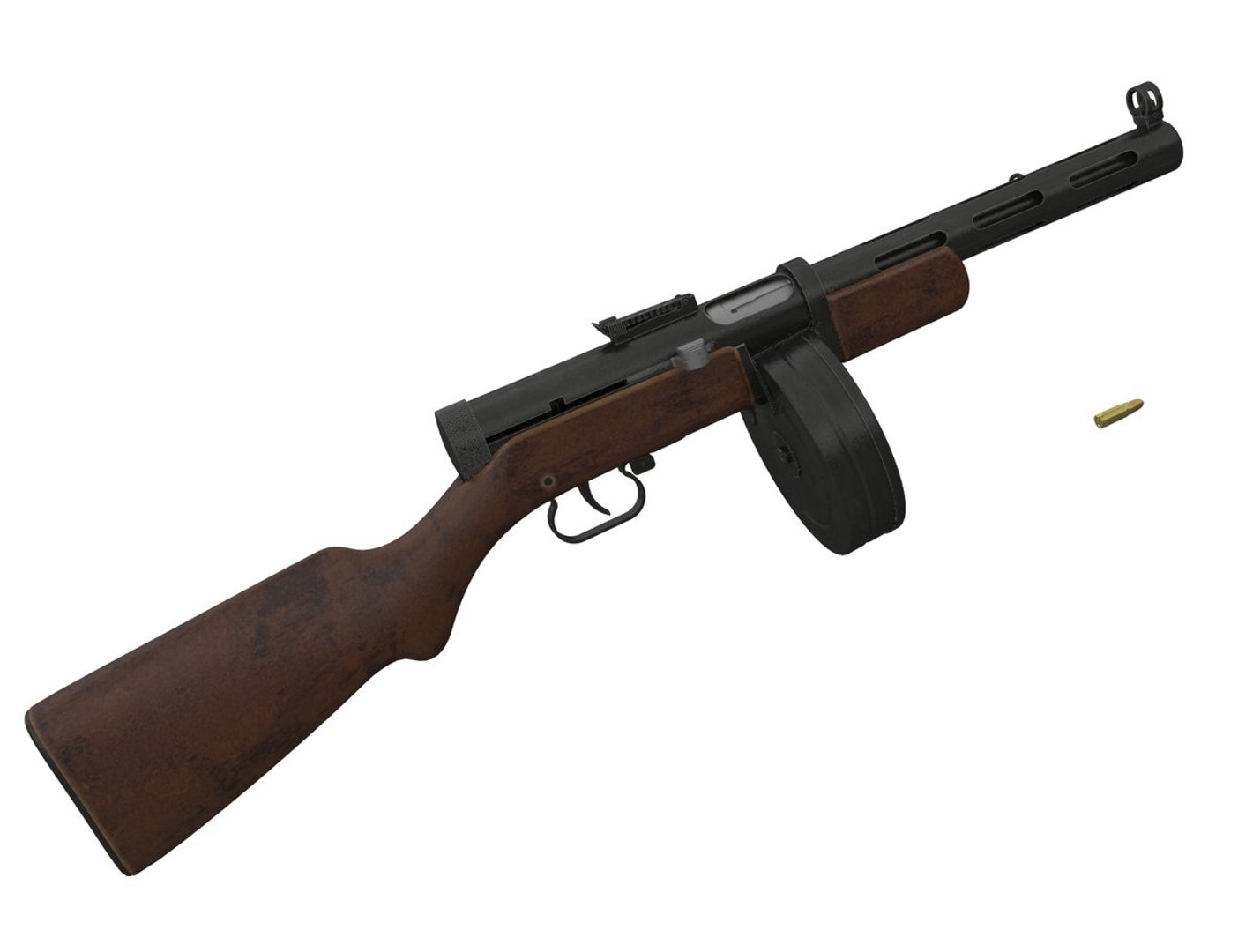 3d Degtyarev Ppd-40 Complete Model