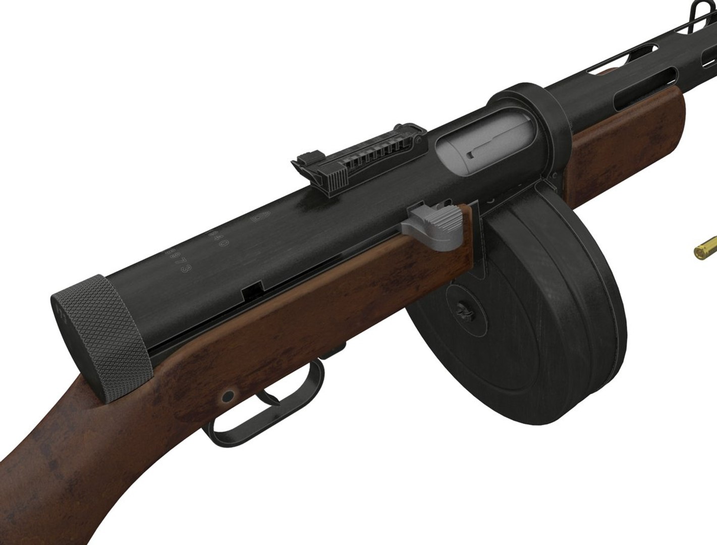 3d Degtyarev Ppd-40 Complete Model