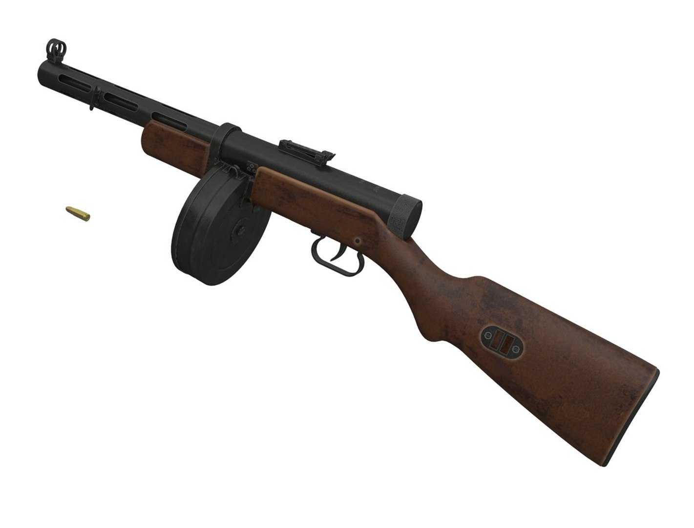 3d Degtyarev Ppd-40 Complete Model