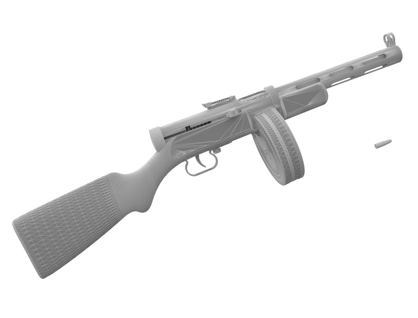 3d Degtyarev Ppd-40 Complete Model