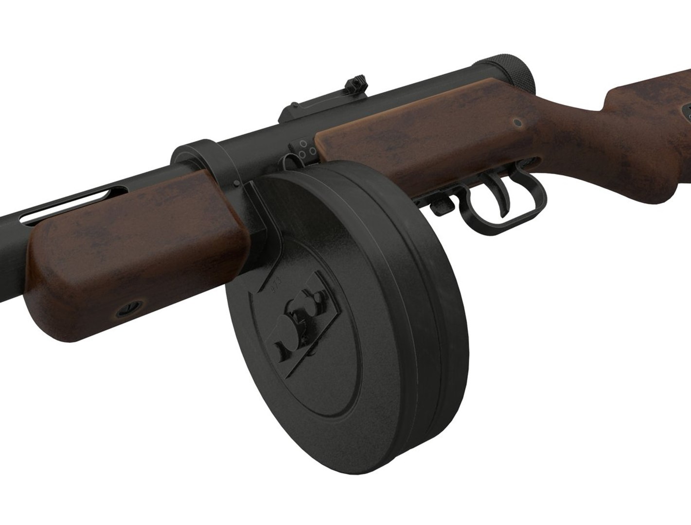 3d Degtyarev Ppd-40 Complete Model