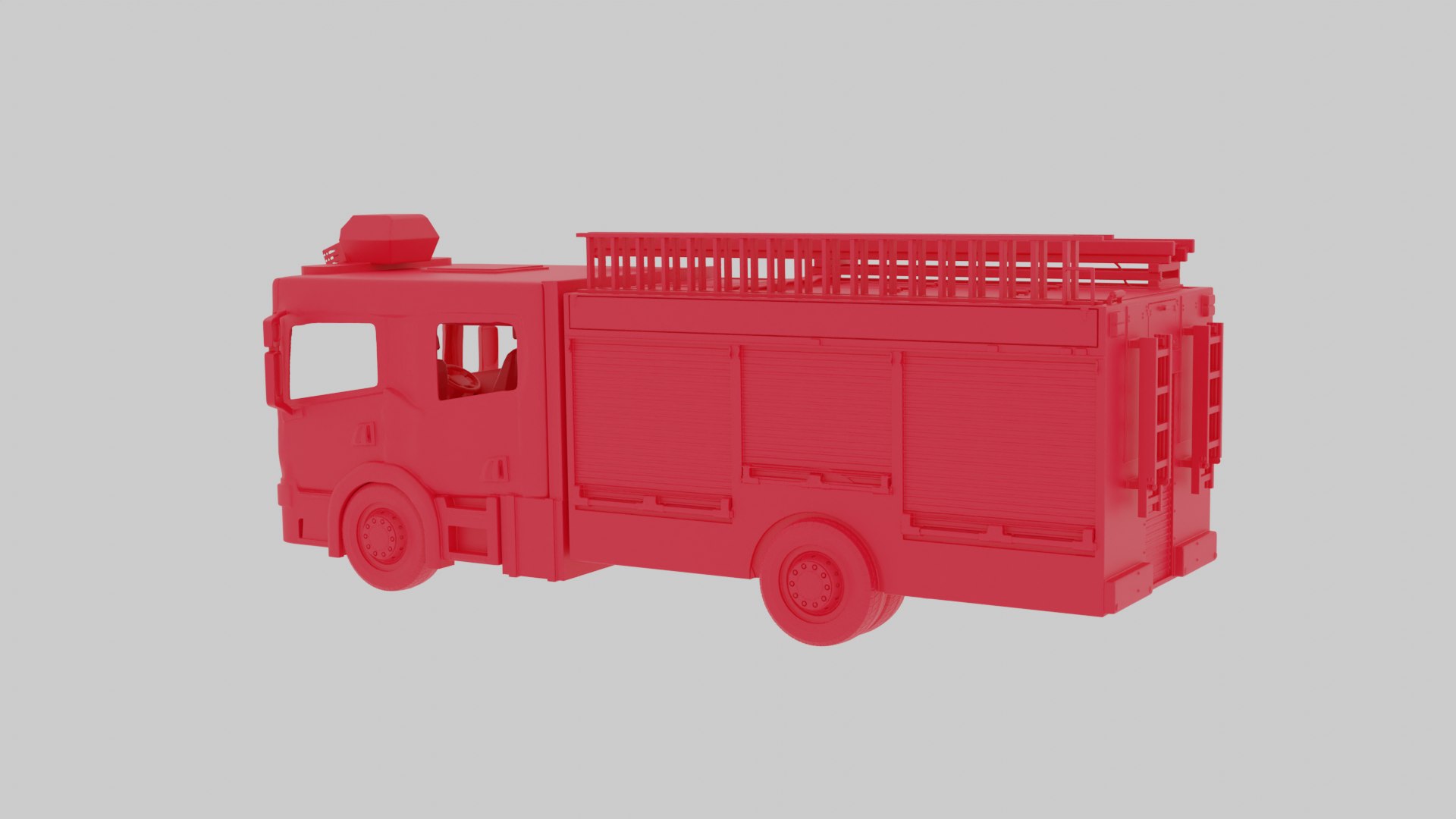 3D 3D Print Singapore Fire Truck With Interior Model - TurboSquid 2077779