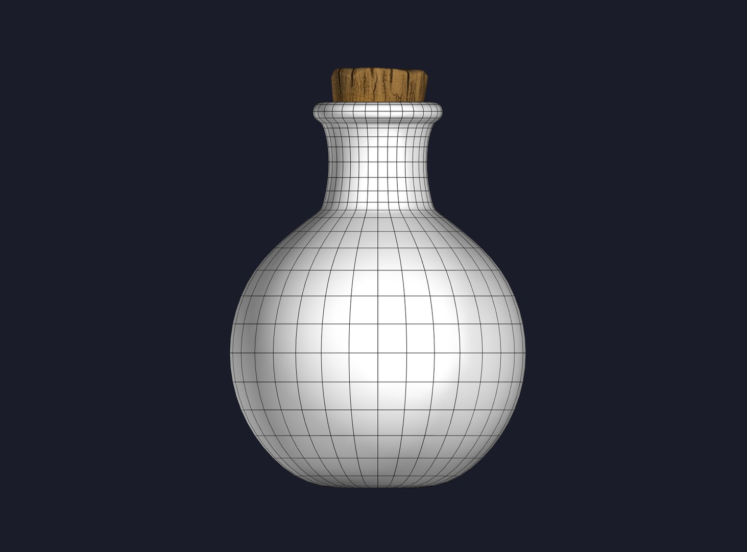 Flask Bottle Low-poly 3D Model - TurboSquid 1878635