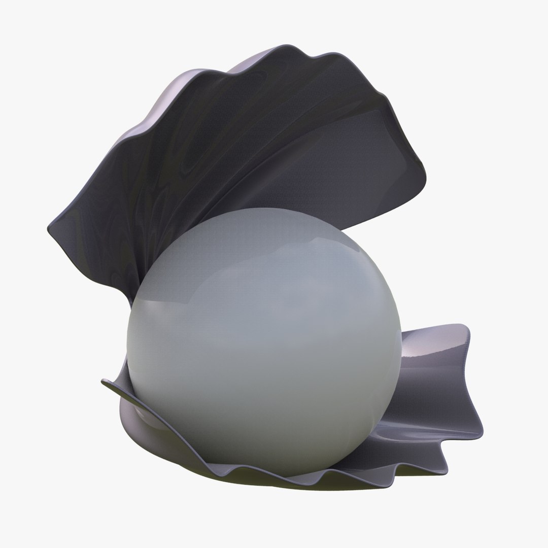 Oyster Shell with Pearl 3D model - TurboSquid 2047435