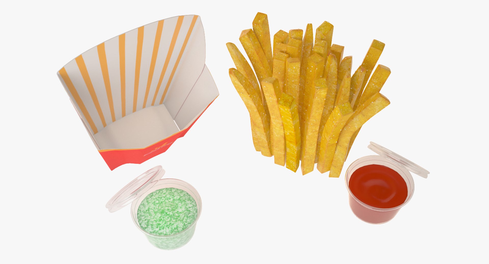 French fries 3D model - TurboSquid 1324310