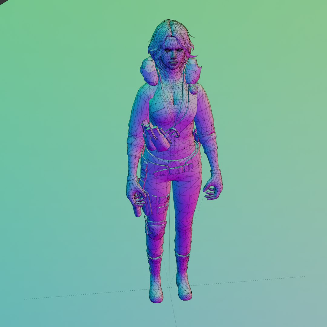 Survival Female Rigged Lowpoly Character 3D Model - TurboSquid 2175548