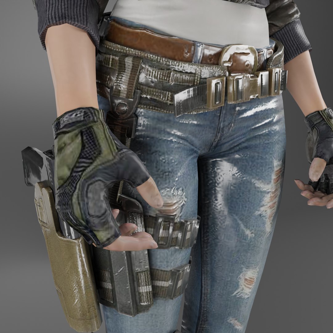 Survival Female Rigged Lowpoly Character 3D Model - TurboSquid 2175548