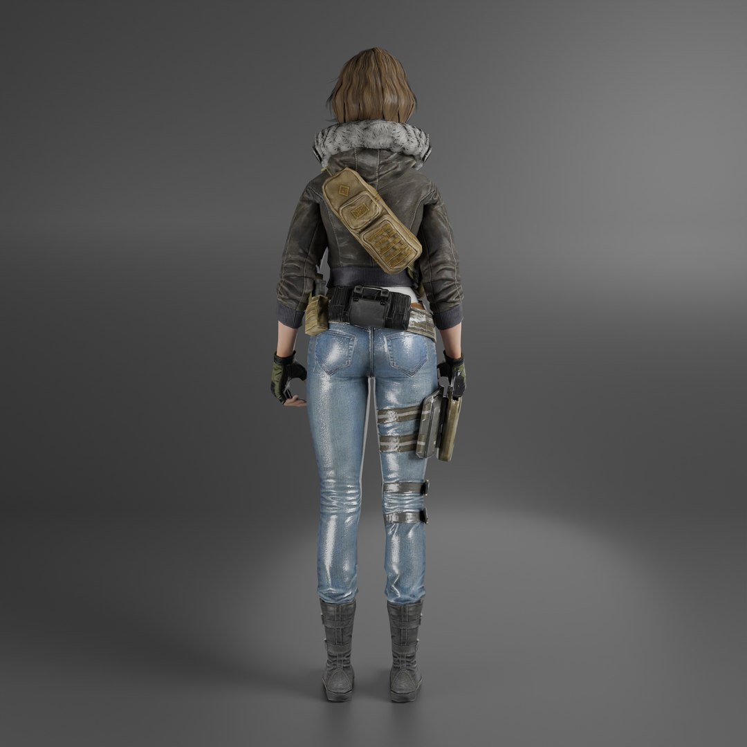 Survival Female Rigged Lowpoly Character 3D Model - TurboSquid 2175548