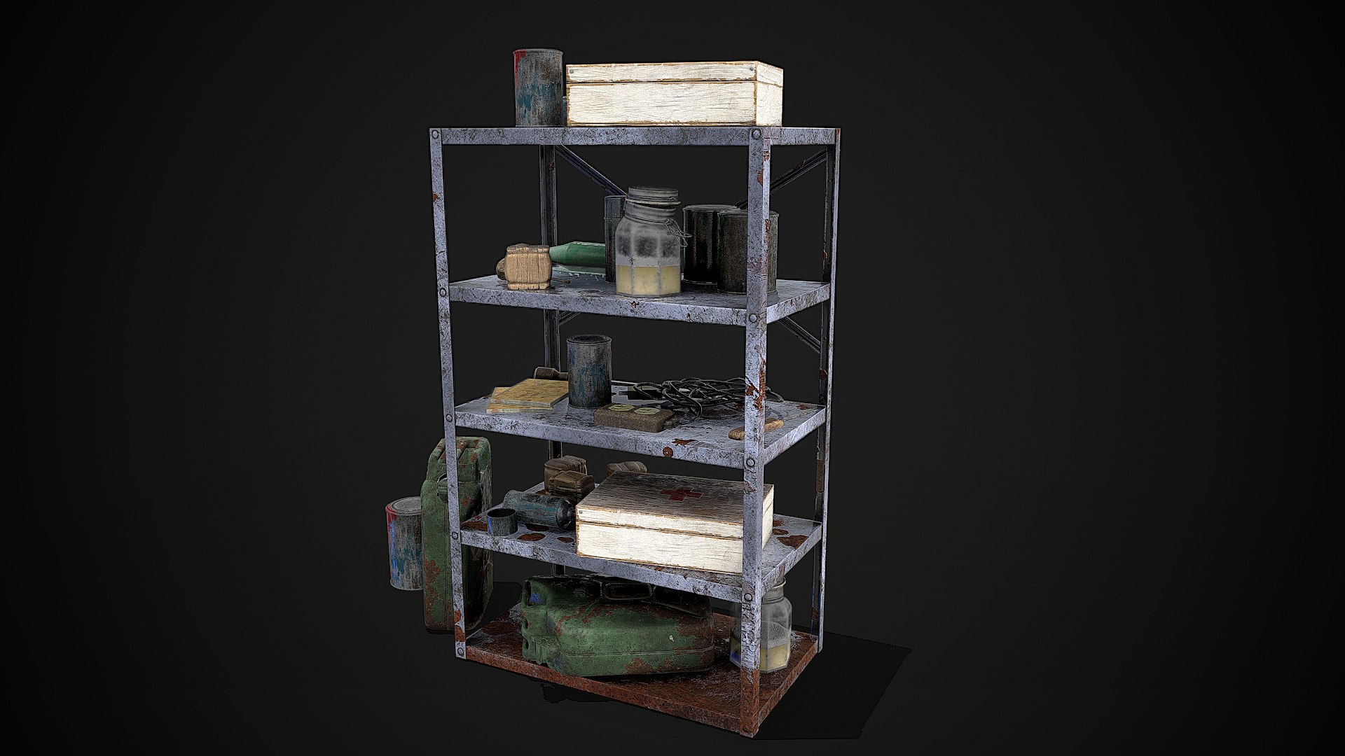 Metal Shelf - Modular 3D Model - TurboSquid 1549538