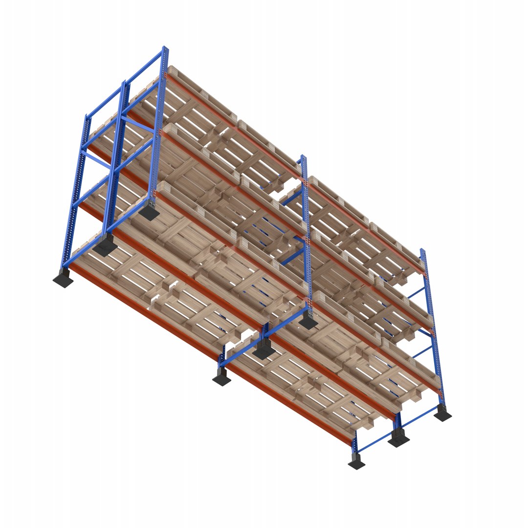 Metal Pallet Rack And Pallets 3D Model - TurboSquid 2160172
