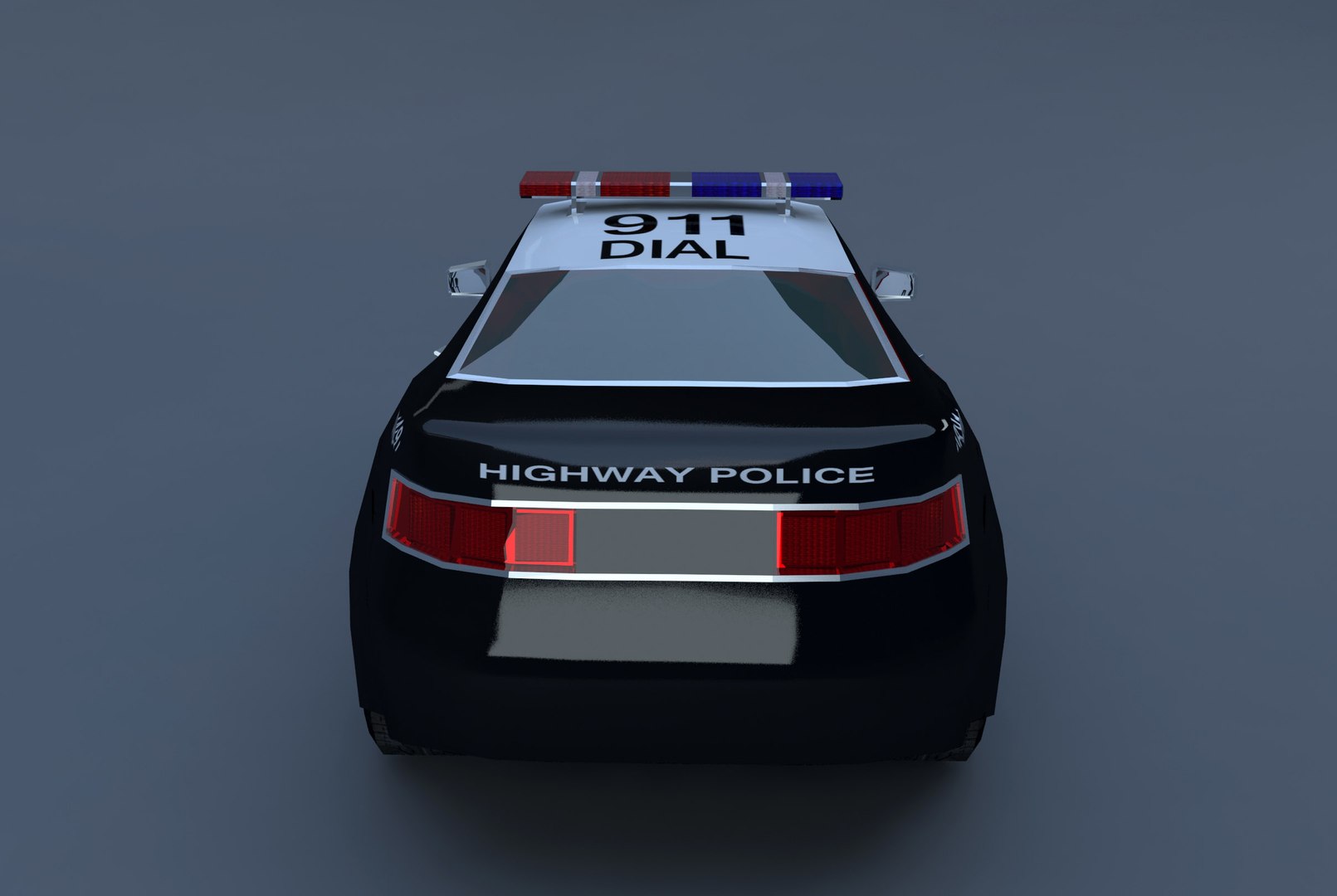 police muscle car 3d model