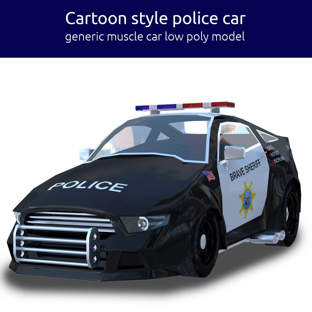 police muscle car 3d model
