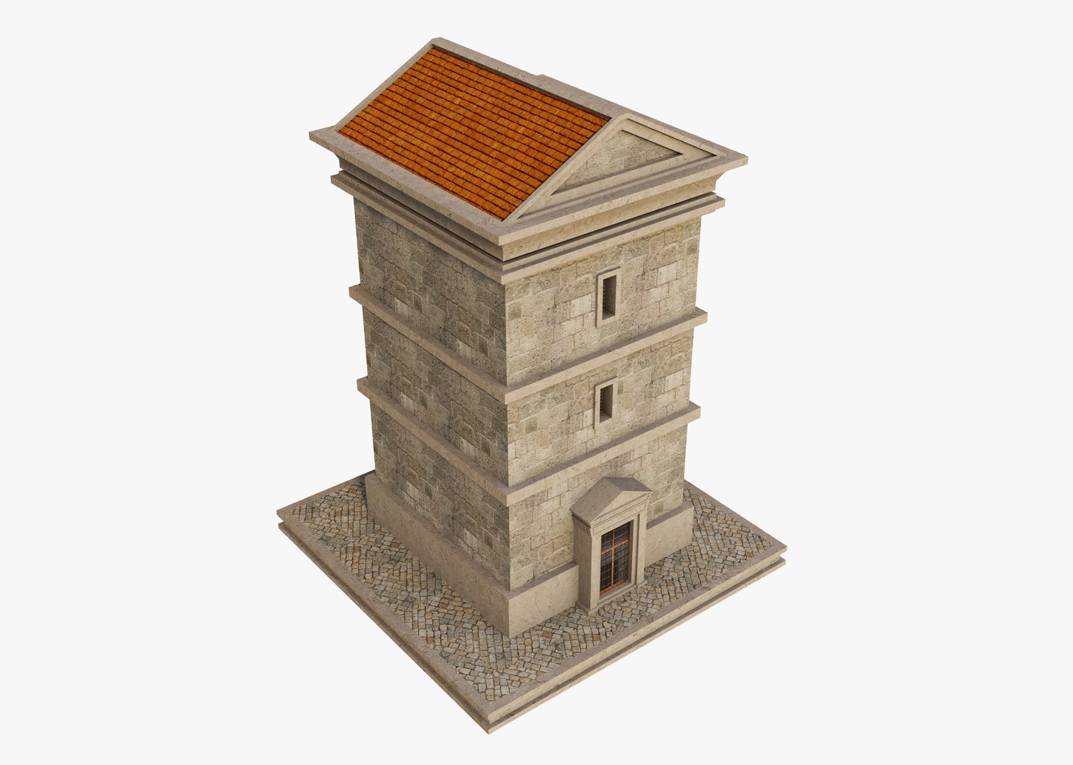 Free 3D Free Ancient Tower Model - TurboSquid 2381455