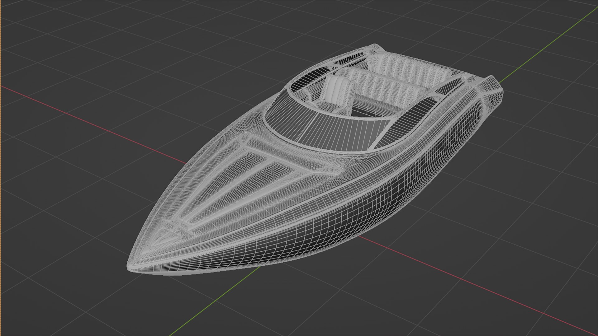 3D Speed Boat With Blue Accents Model - TurboSquid 2289972