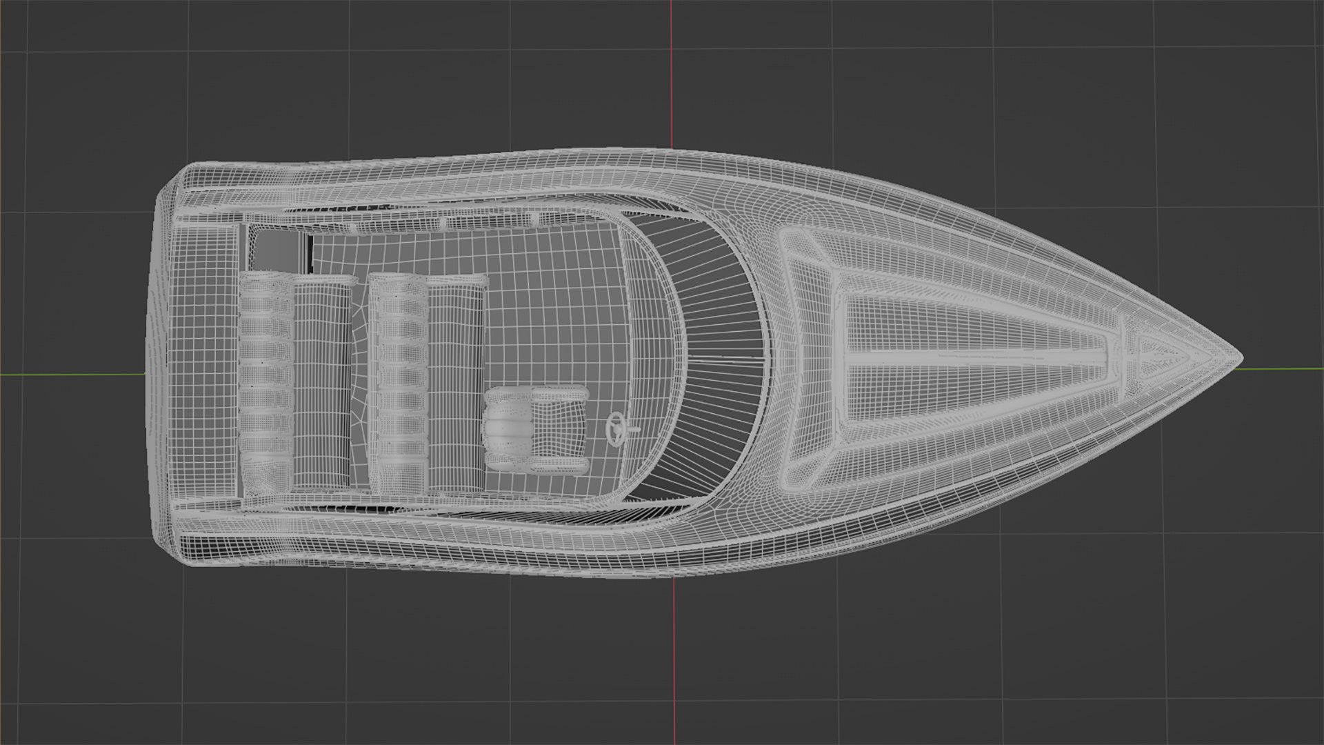 3D Speed Boat With Blue Accents Model - TurboSquid 2289972