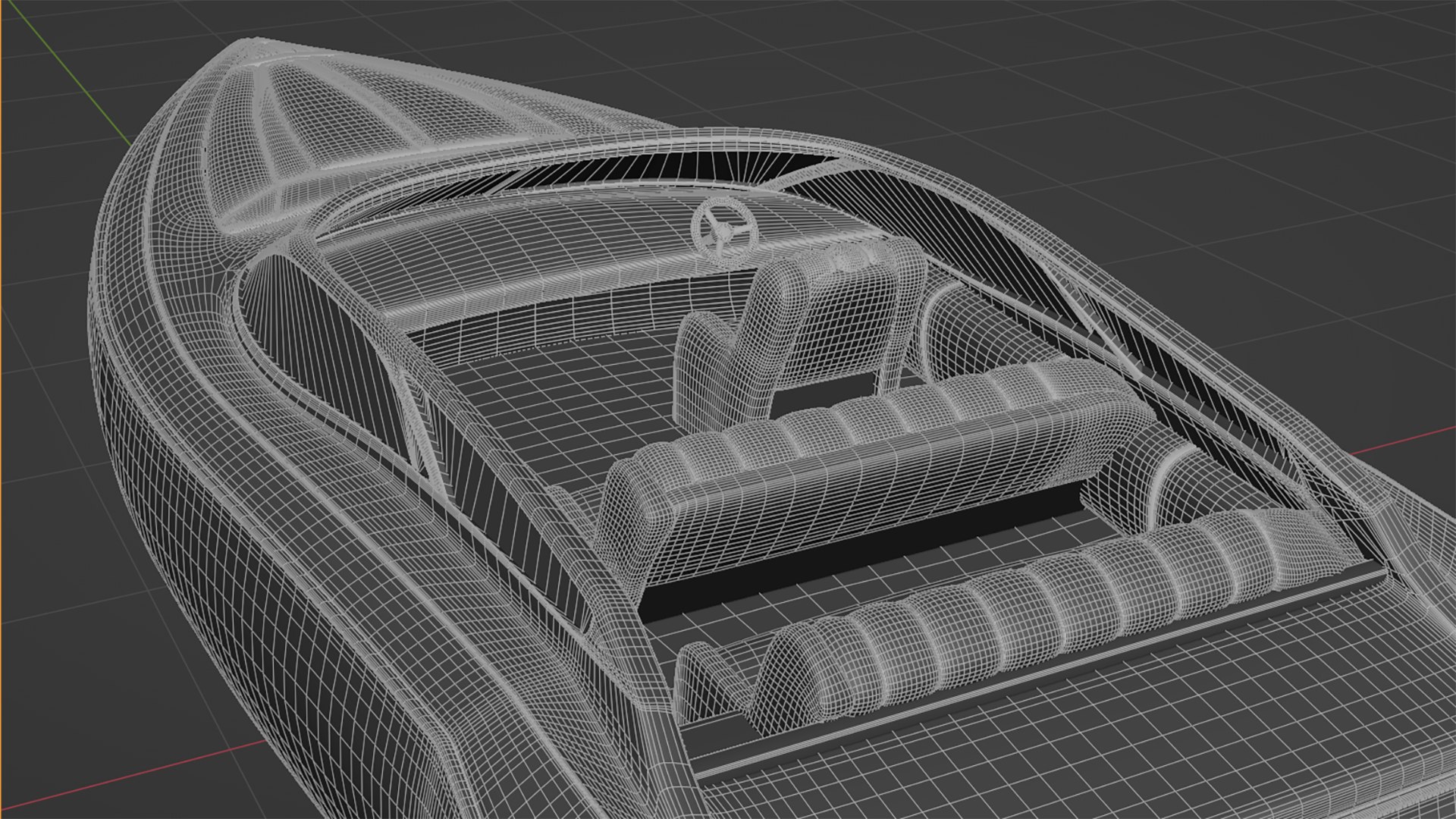 3D Speed Boat With Blue Accents Model - TurboSquid 2289972