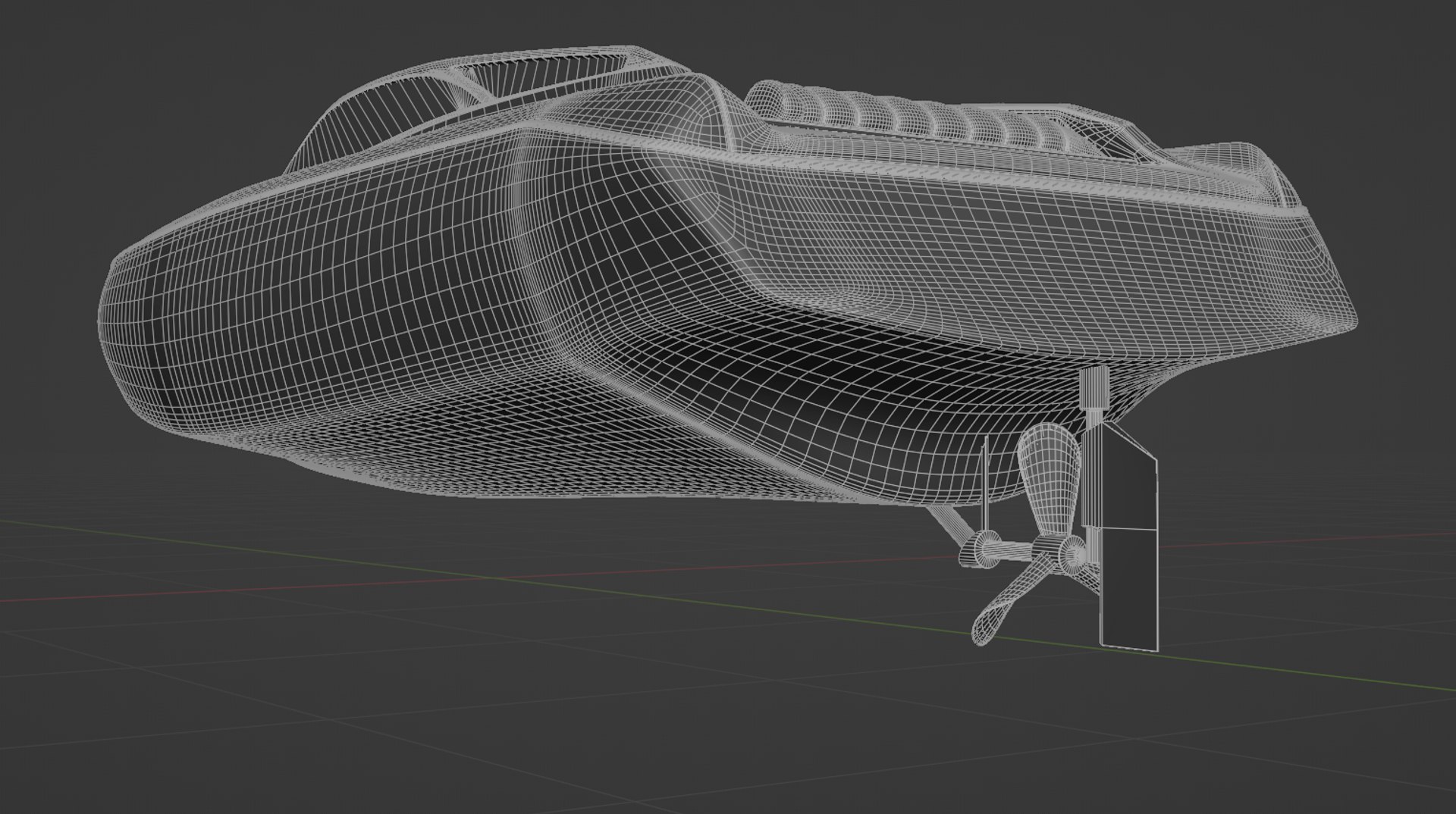3D Speed Boat With Blue Accents Model - TurboSquid 2289972