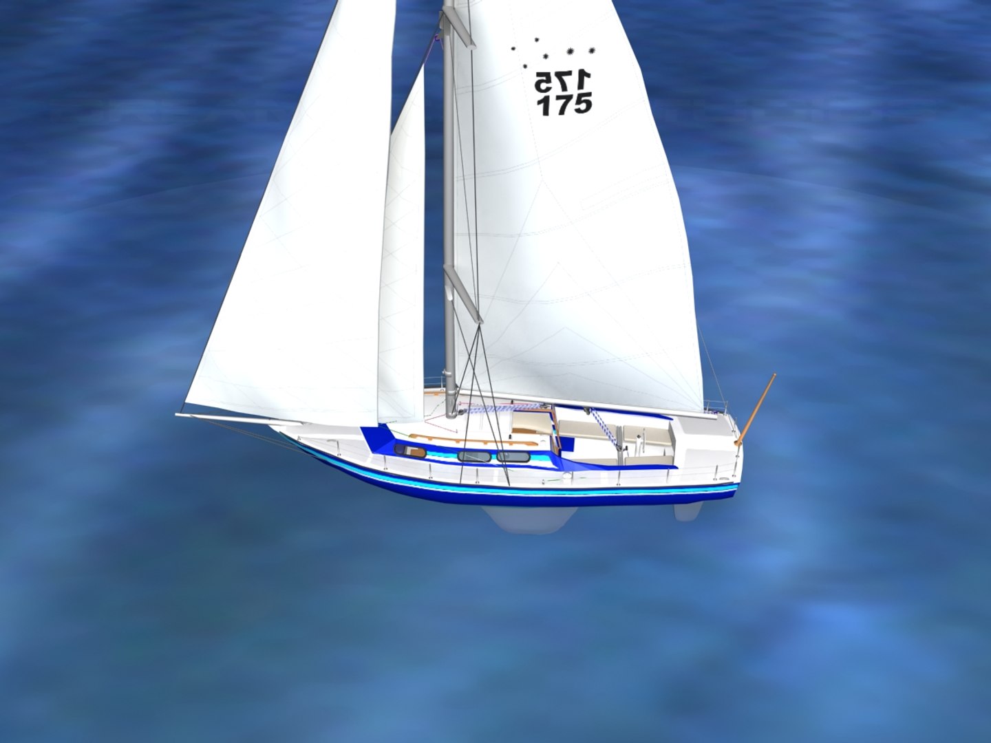 3D Cutter Rigged Sailing Sailboats - TurboSquid 1306343