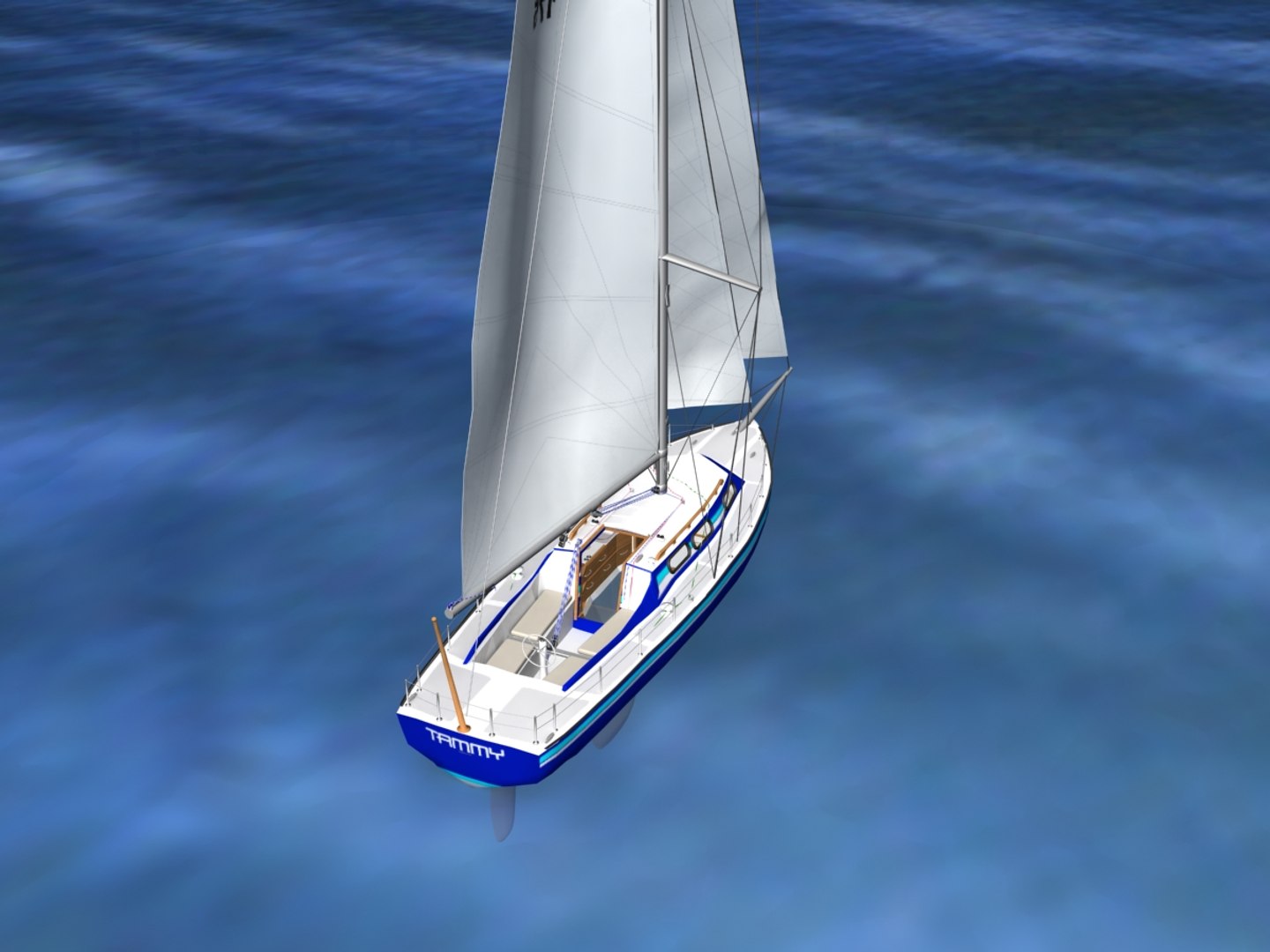 3D Cutter Rigged Sailing Sailboats - TurboSquid 1306343