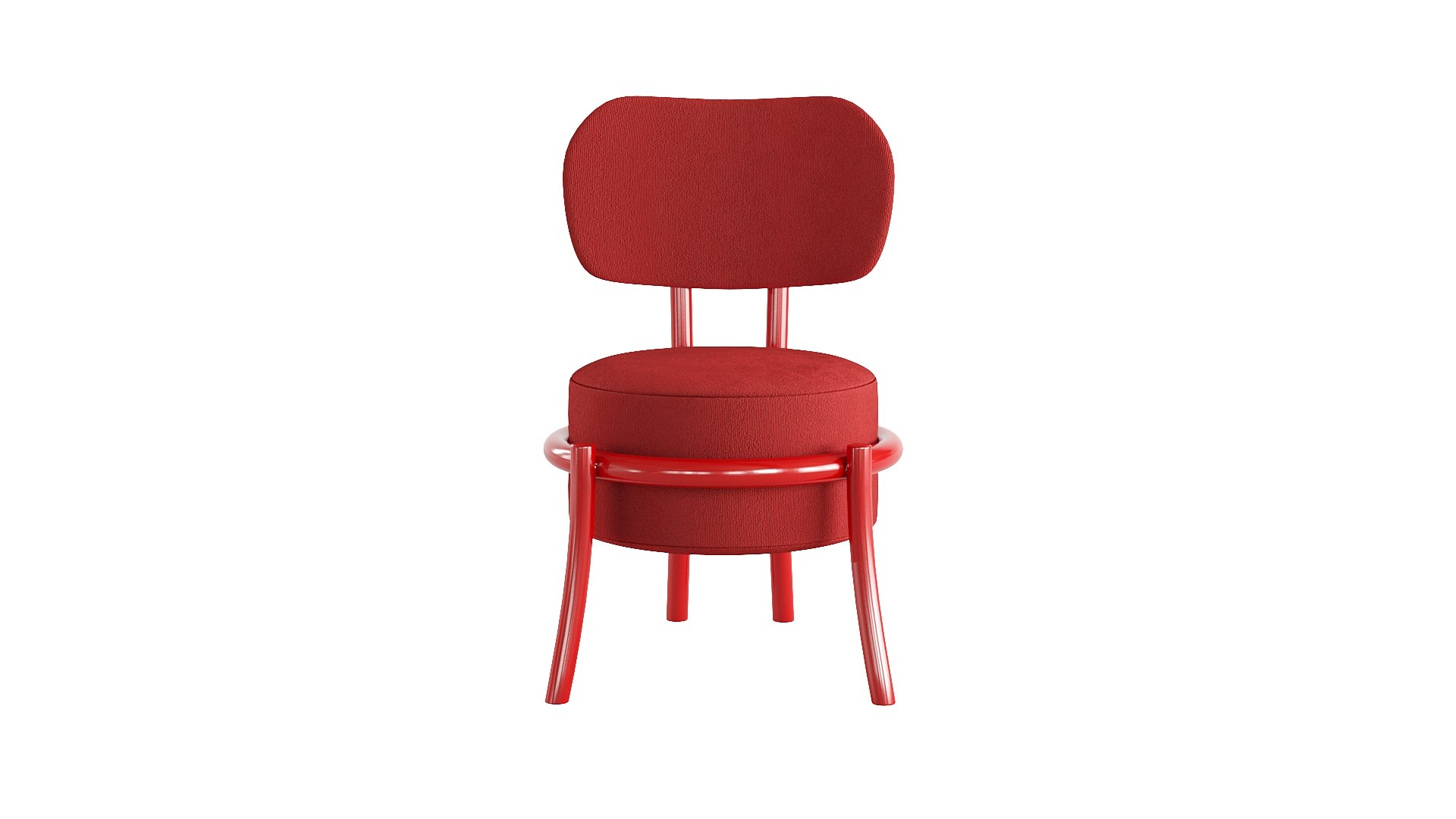 3D Cylinder Red Dining Chair - TurboSquid 2336440