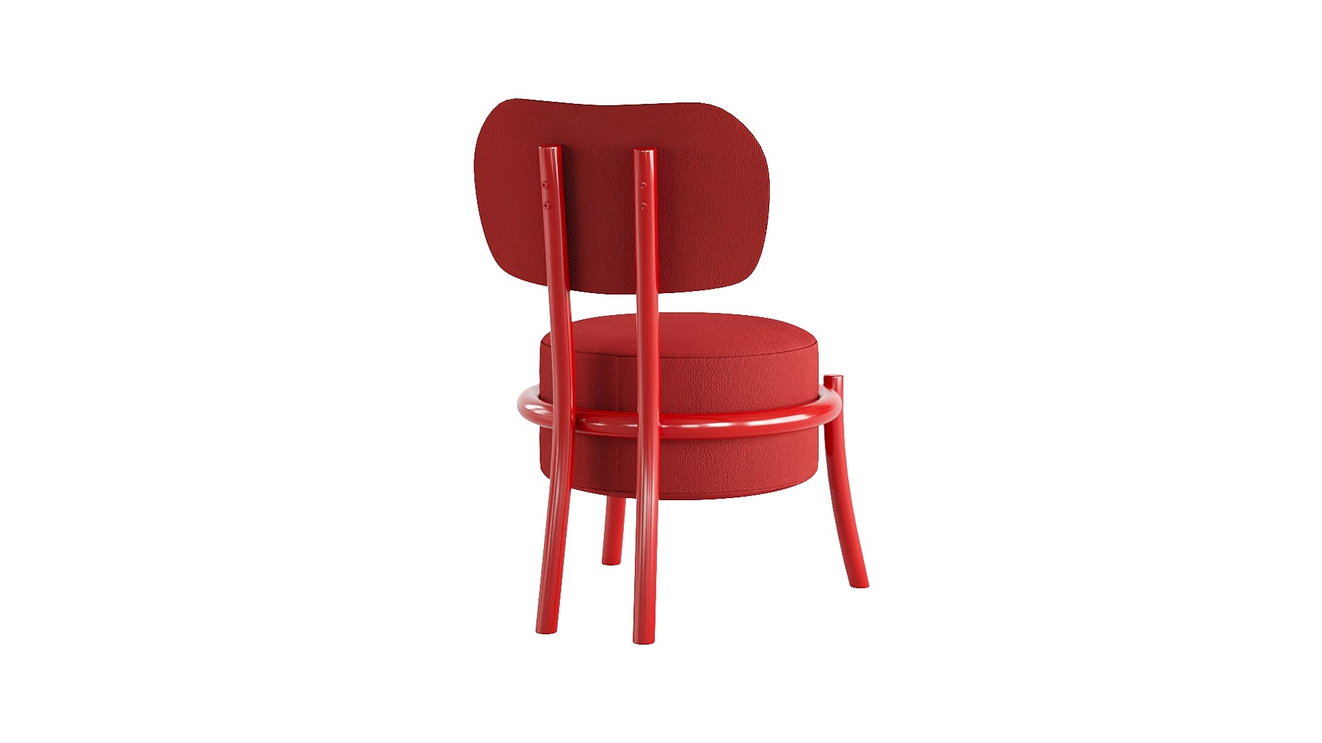 3D Cylinder Red Dining Chair - TurboSquid 2336440