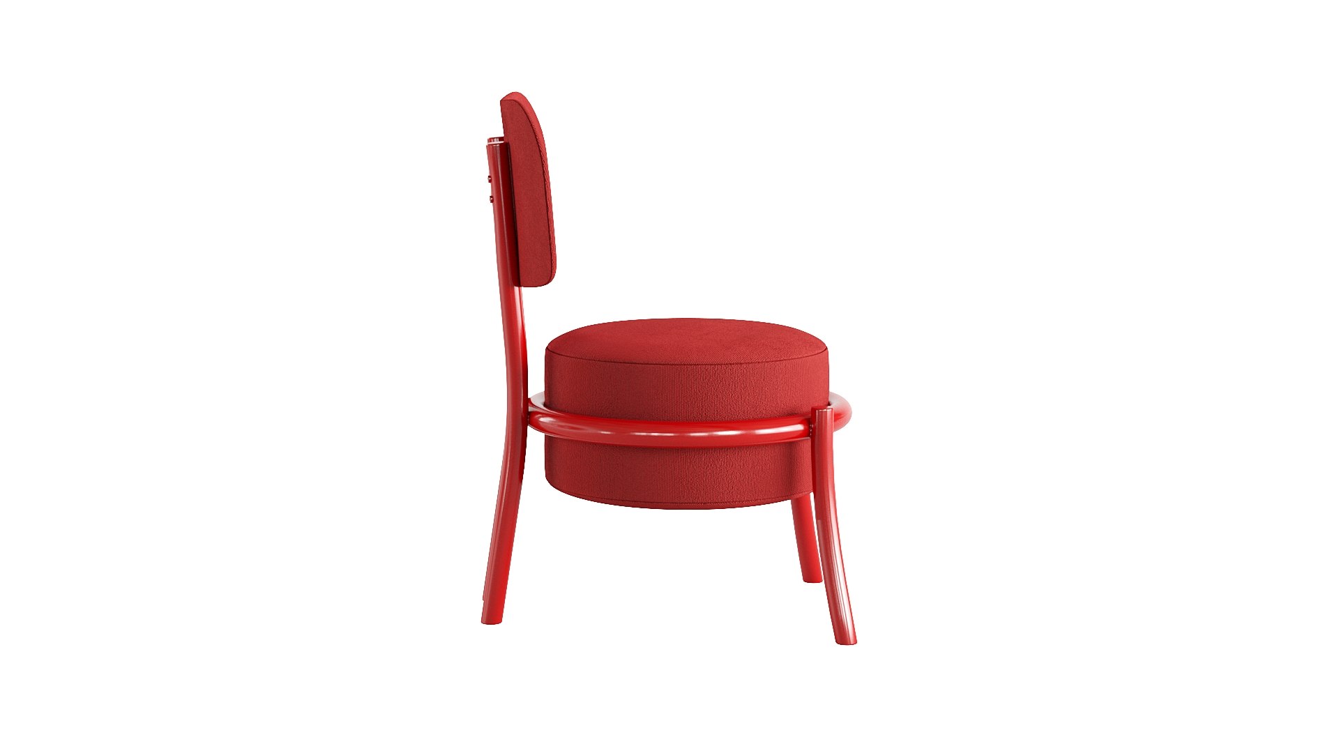 3D Cylinder Red Dining Chair - TurboSquid 2336440