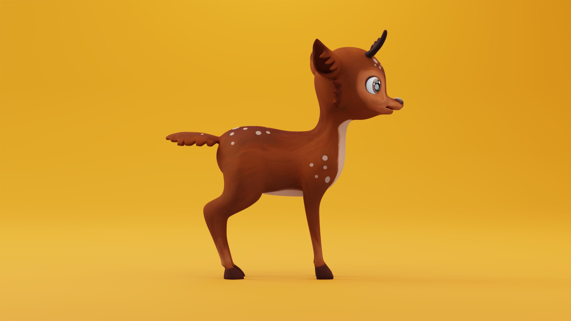 Deer Cartoon Model - TurboSquid 1612049