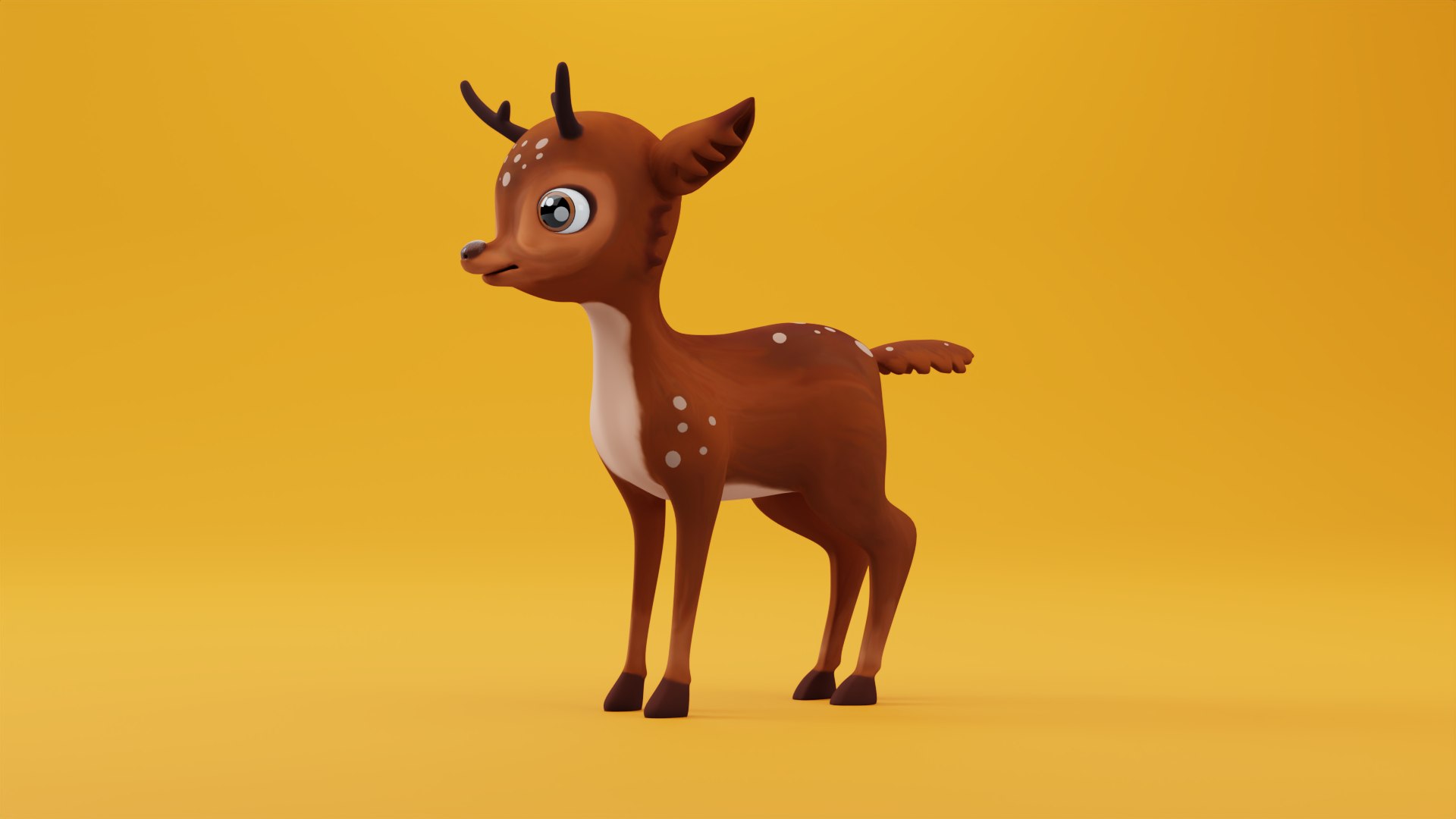 Deer Cartoon Model - TurboSquid 1612049