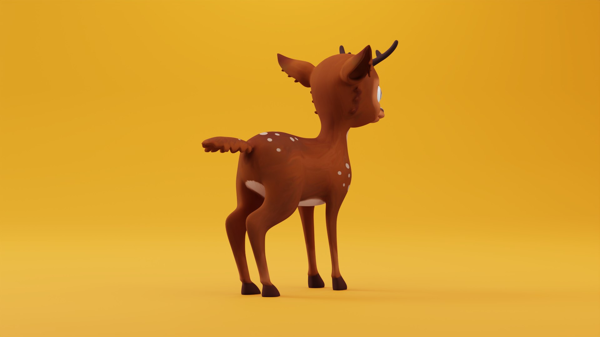 Deer Cartoon Model - TurboSquid 1612049