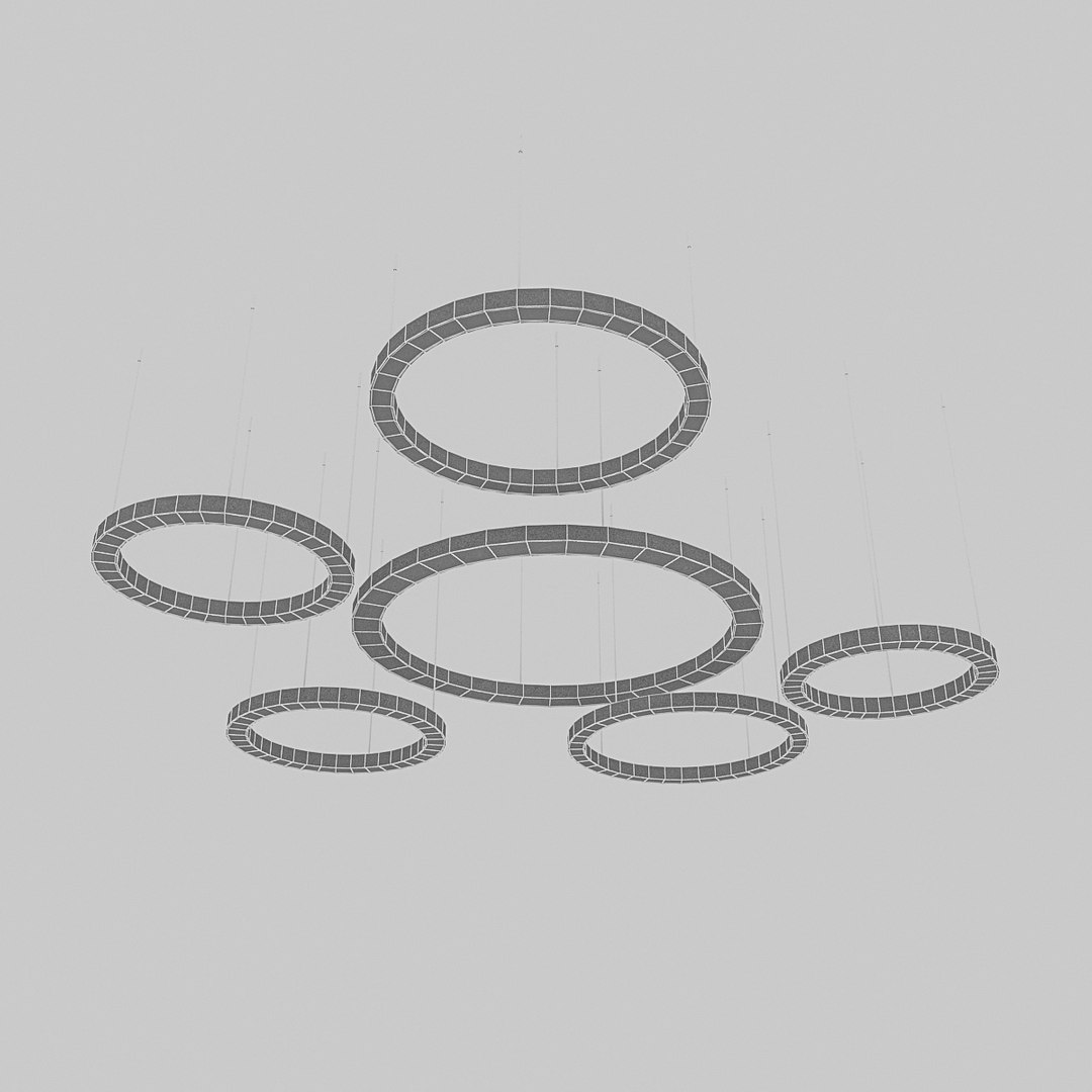 Circle Lamp Set Model - TurboSquid 1446258