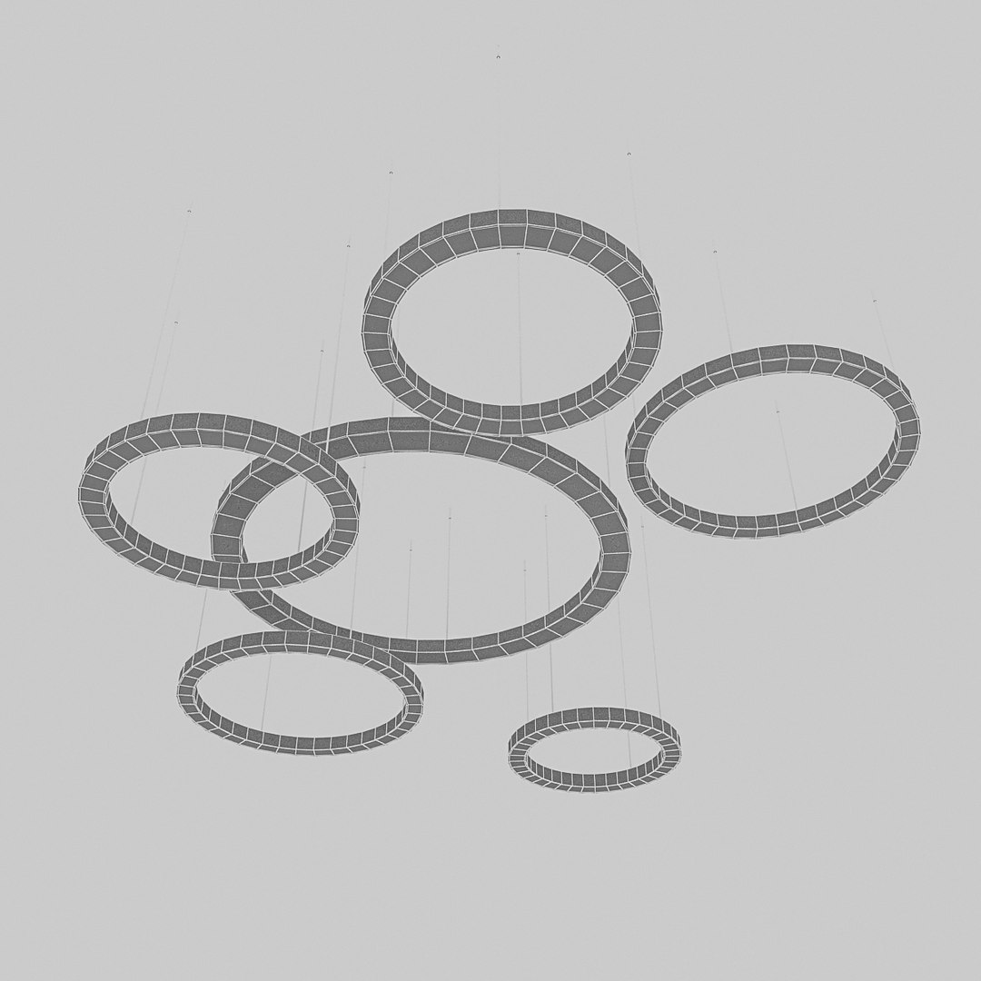 Circle Lamp Set Model - TurboSquid 1446258