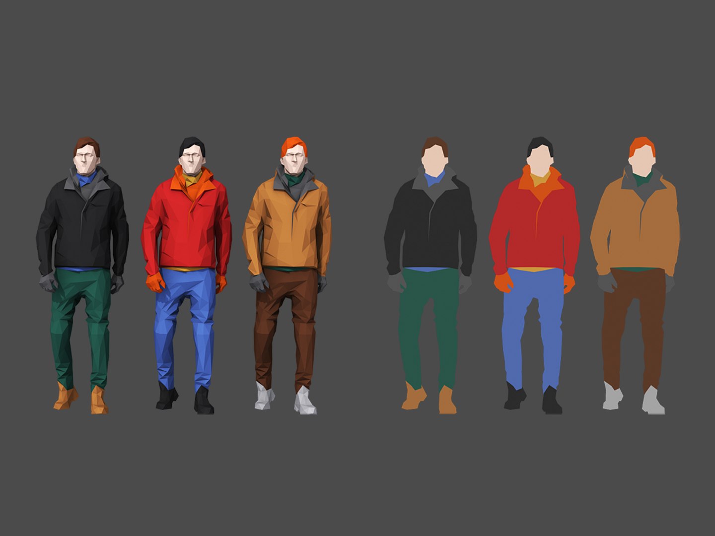3D Model Colored People Characters - TurboSquid 1151445