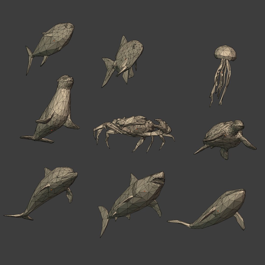 3D Sea Animals - TurboSquid 2219015