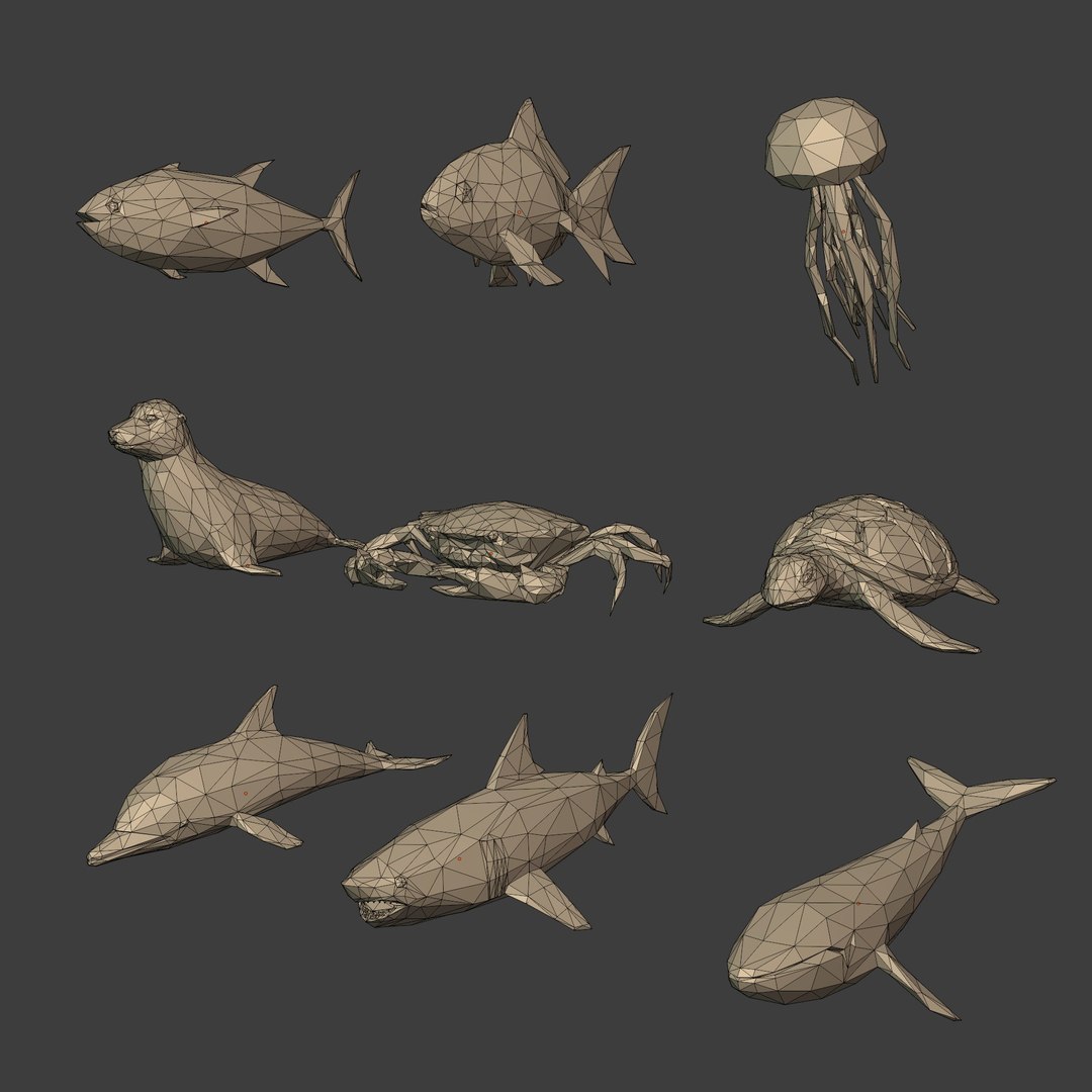 3D Sea Animals - TurboSquid 2219015