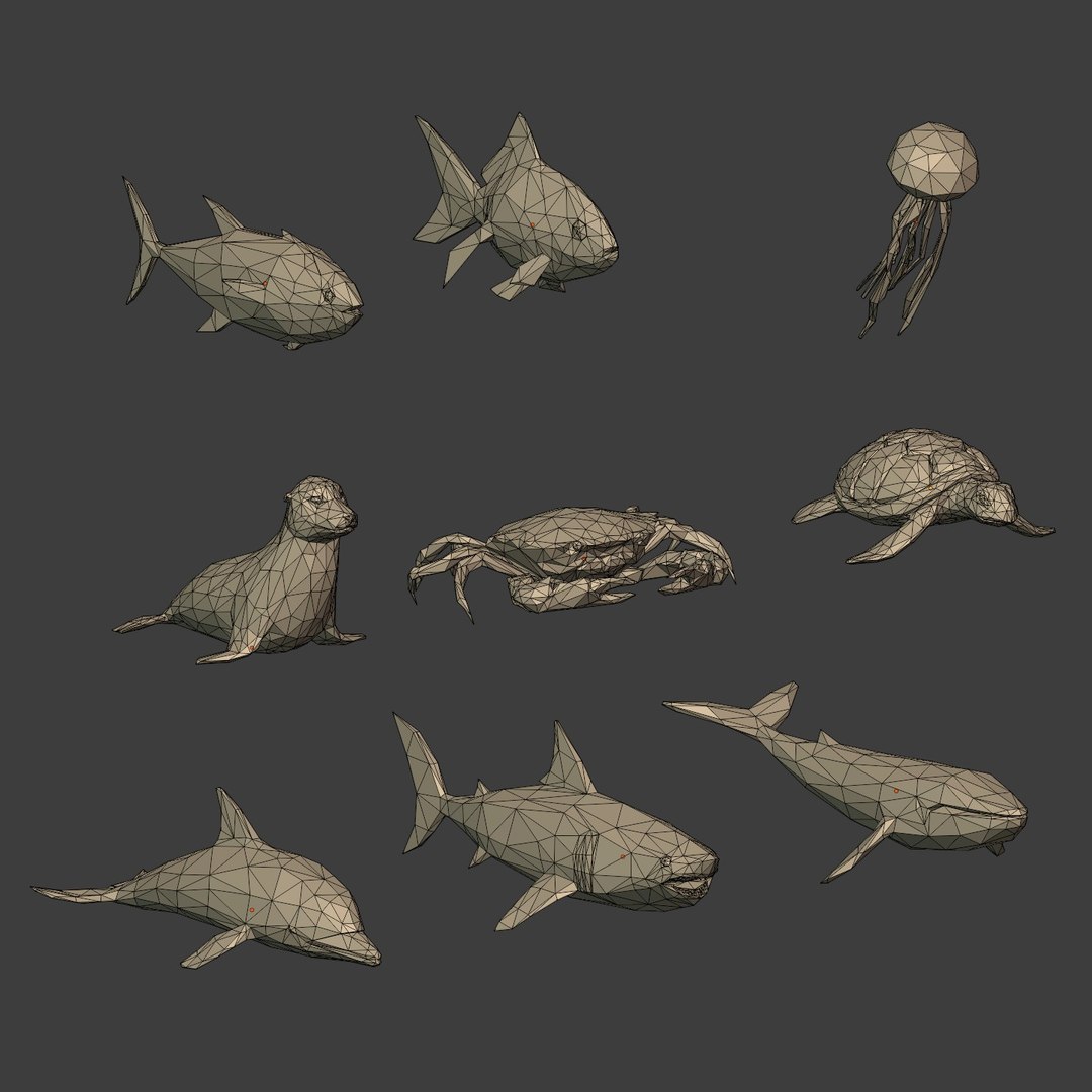 3D Sea Animals - TurboSquid 2219015