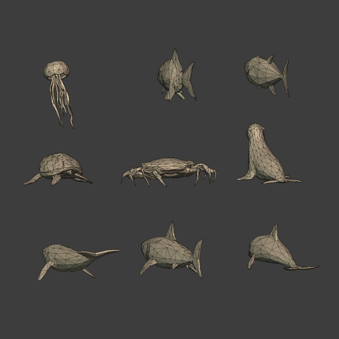 3D Sea Animals - TurboSquid 2219015