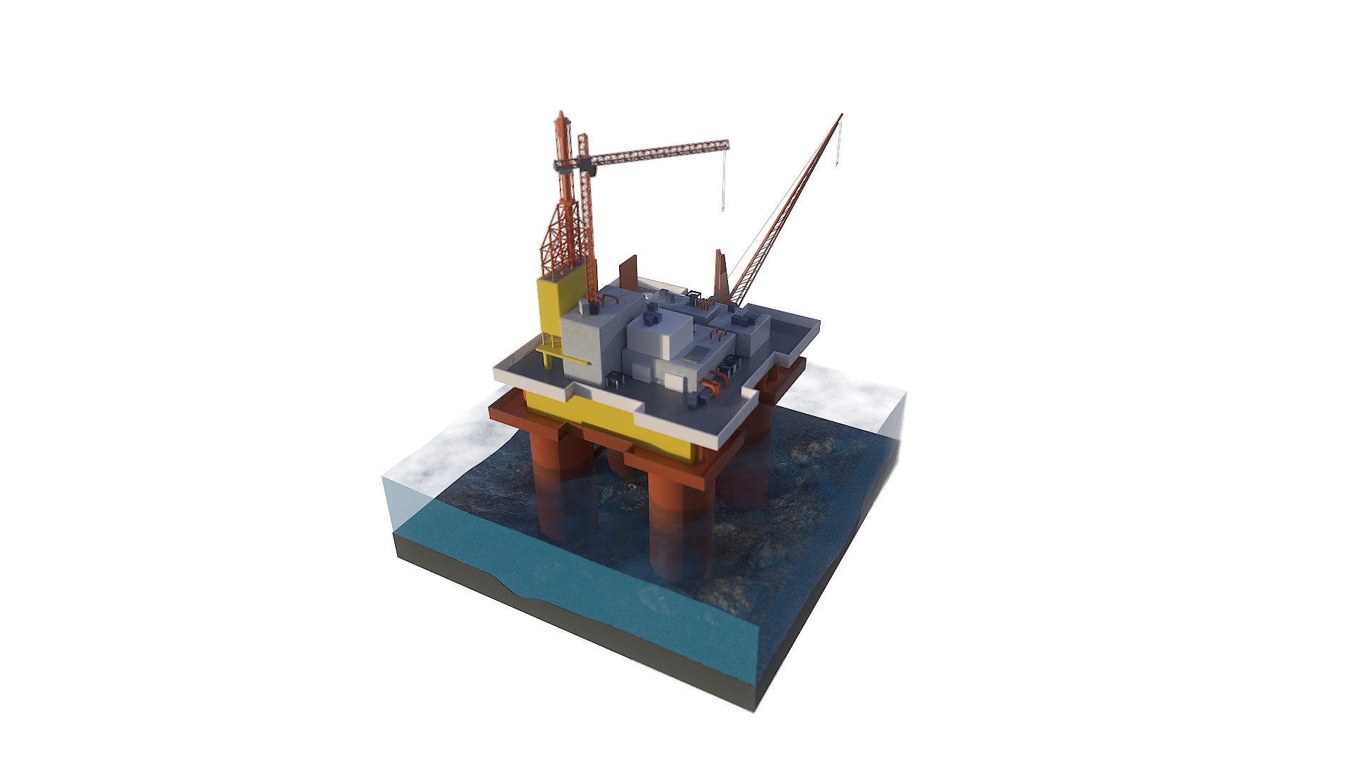 Oil Rig Platform 3D Model - TurboSquid 1884452