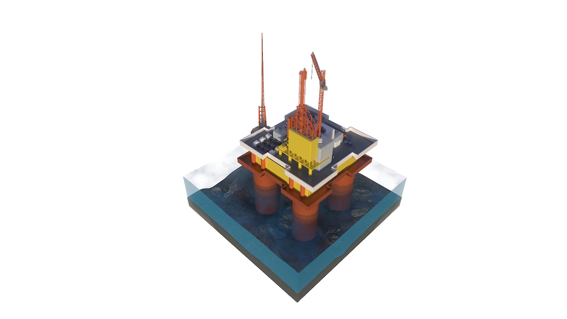 Oil Rig Platform 3D Model - TurboSquid 1884452