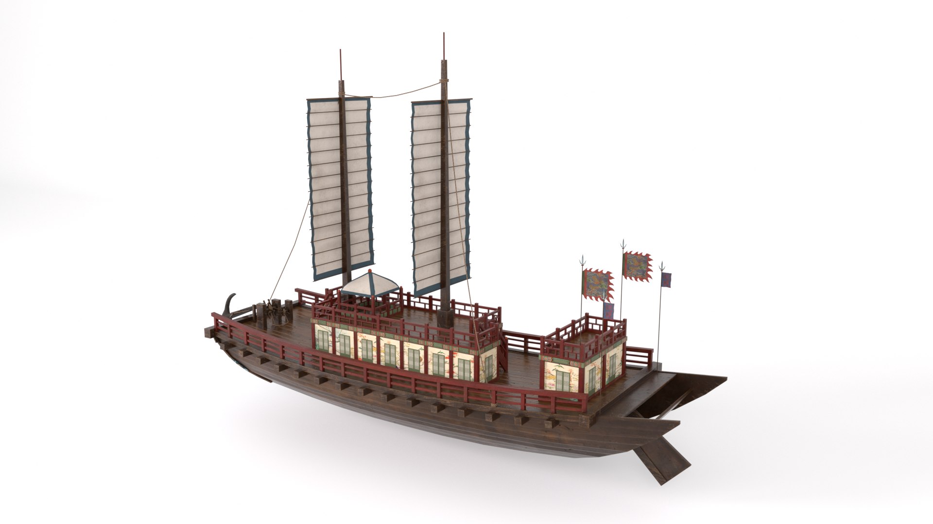 Korean Medieval Ship - Joseon PanOkSeon 3D Model - TurboSquid 2154116